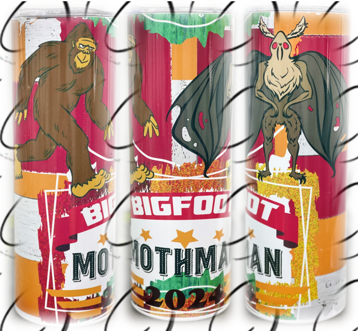 Bigfoot & Mothman 2024 20oz Skinny Tumbler – Sweet Sunshine
