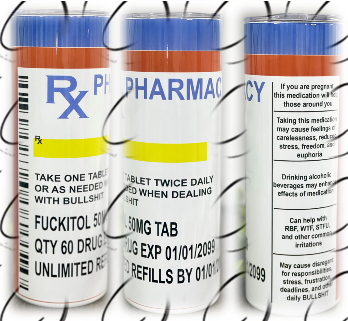 Fukitol 20oz Skinny Tumbler – Sweet Sunshine