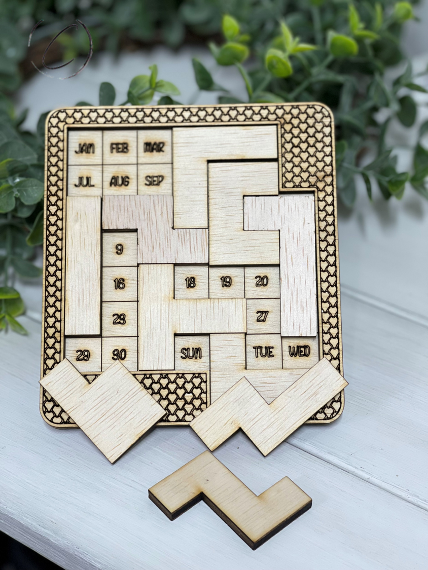 Wood Daily Calendar Puzzle – Sweet Sunshine